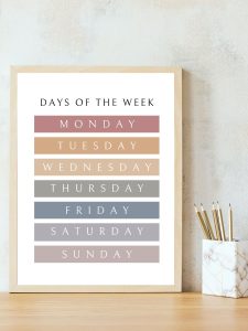 FREE Days of the Week Poster and More Educational Printables - For Hope ...